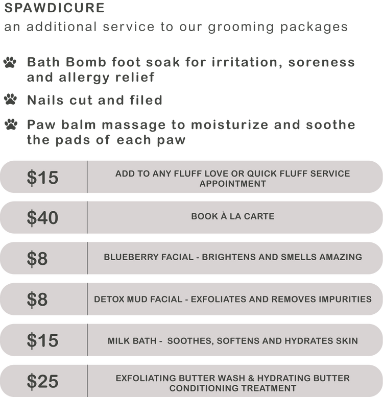 Grooming Packages – Fluffology